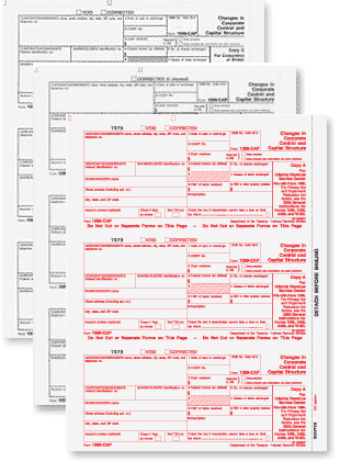 Secure Checks OBSOLETE DO NOT ORDER 1099-CAP Changes in Corp. Control ...